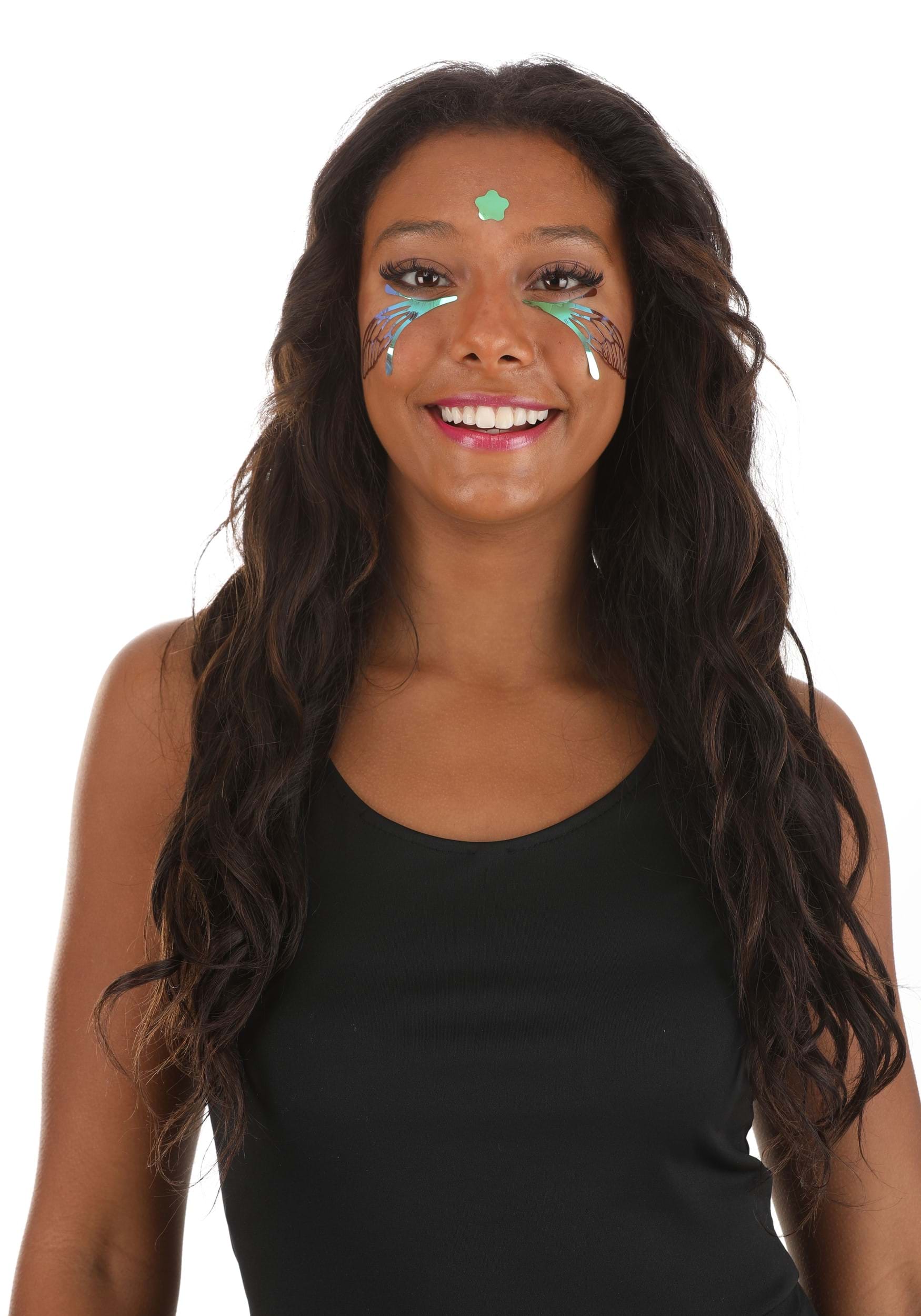 Lace Wing Oil Slick Holographic Face Decals