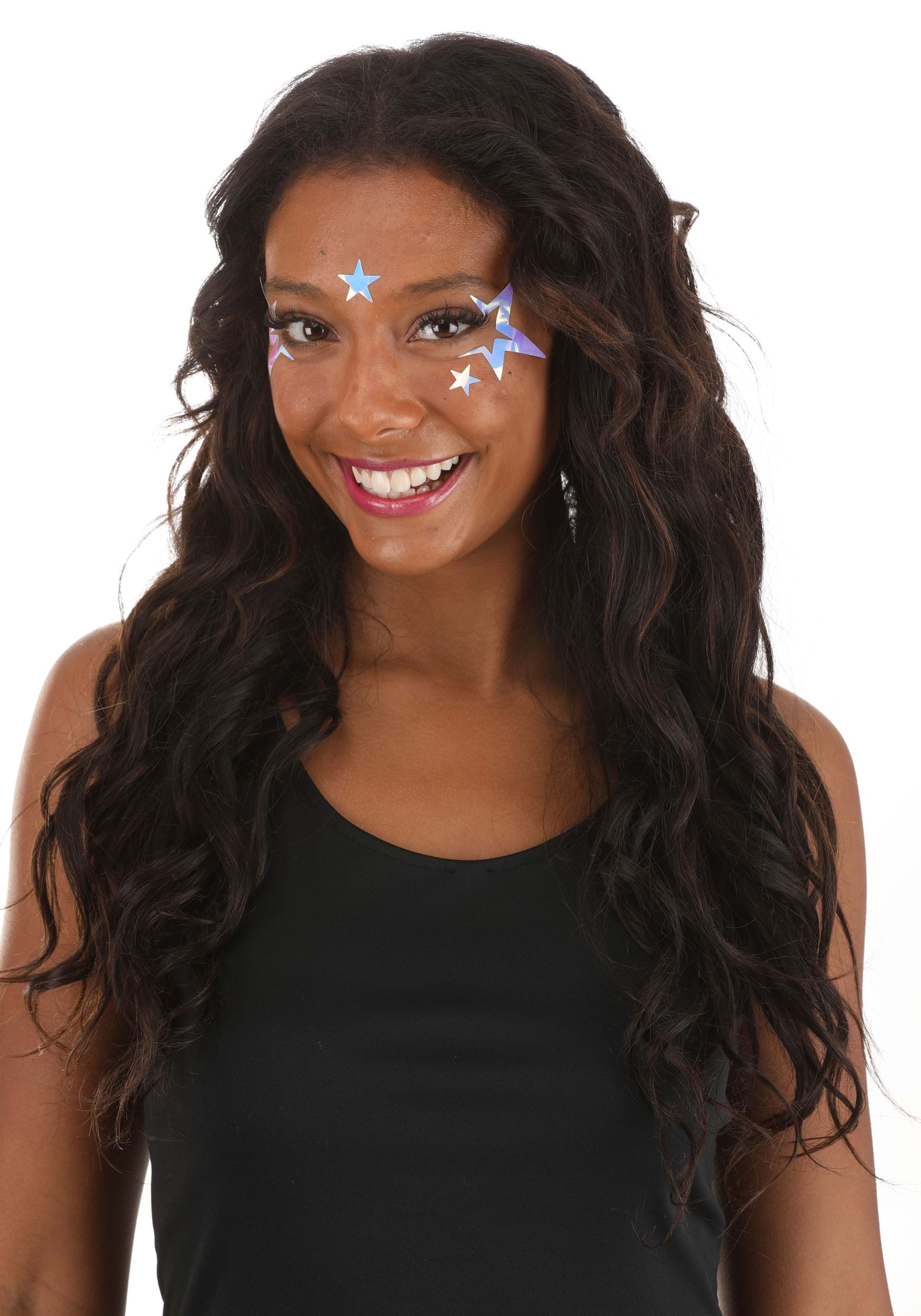 Holographic JamStar Face Decals in Electric Opal