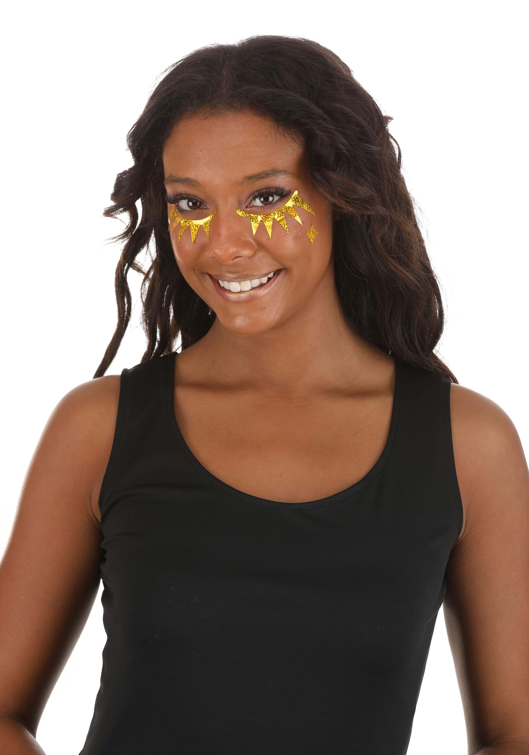 Sunshine Gold Sparkle Holographic Face Decals