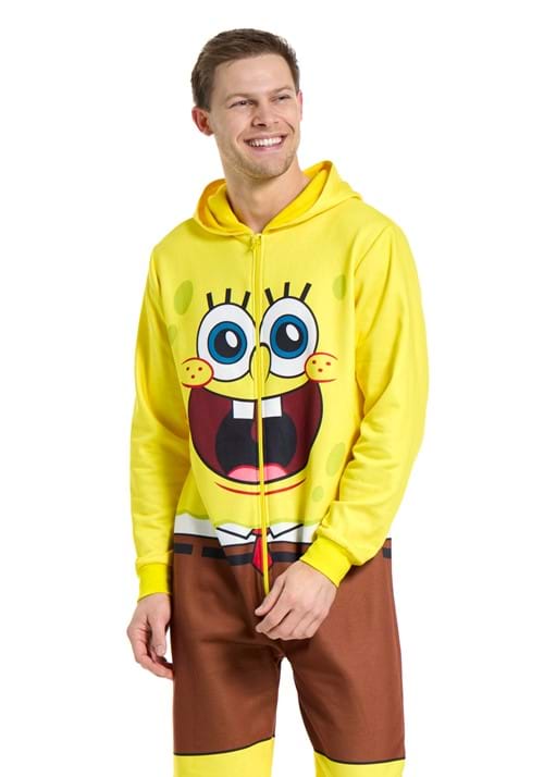 Adult Spongebob Squarepants Costume Spongebob Onesie Spongebob Costumes